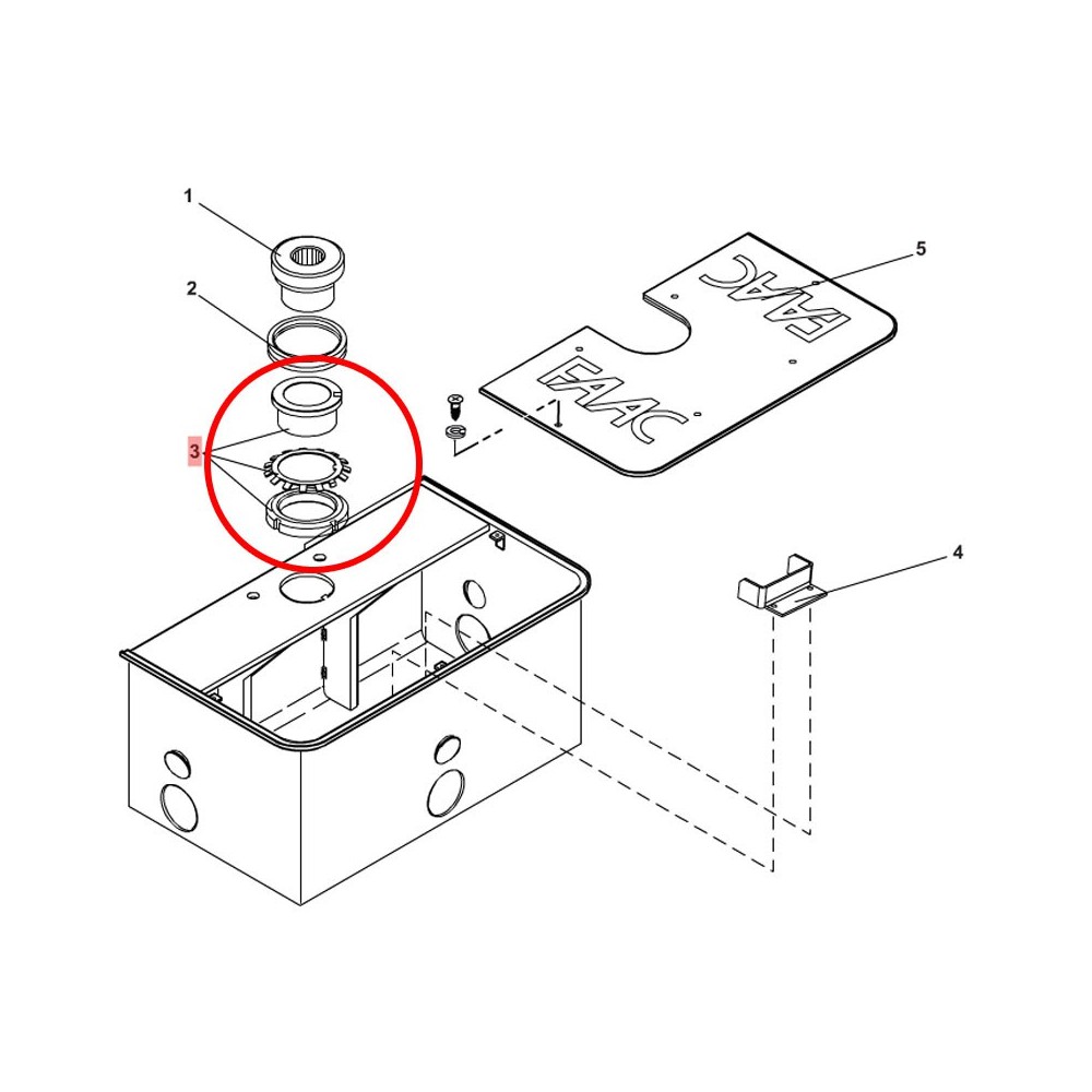 750 BEARING COLLAR 7080415 Swing Gate Motor Parts | FAAC