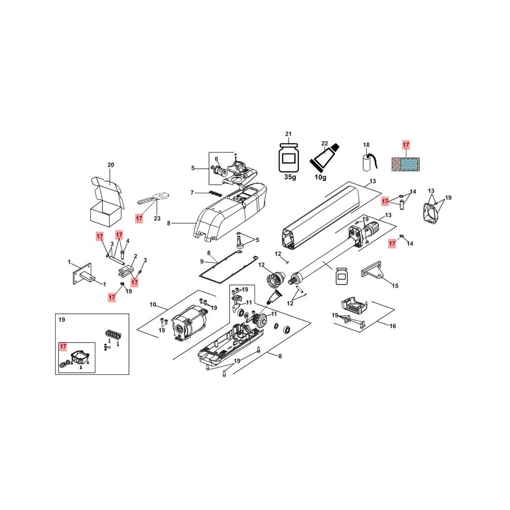 415 STD AND L SKINPACK Swing Gate Motor Parts | FAAC