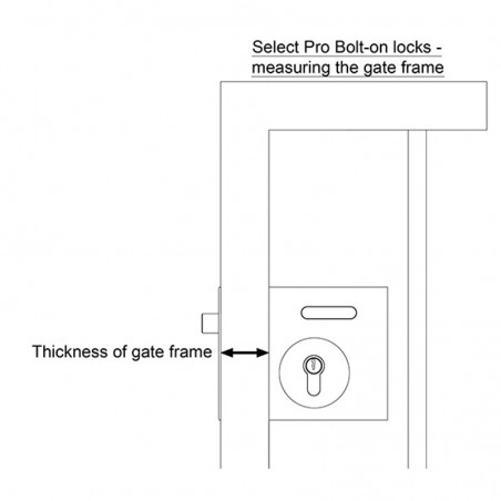SELECT PRO BOLT ON LONG THROW KEYLATCH Gate Lock | GATEMASTER