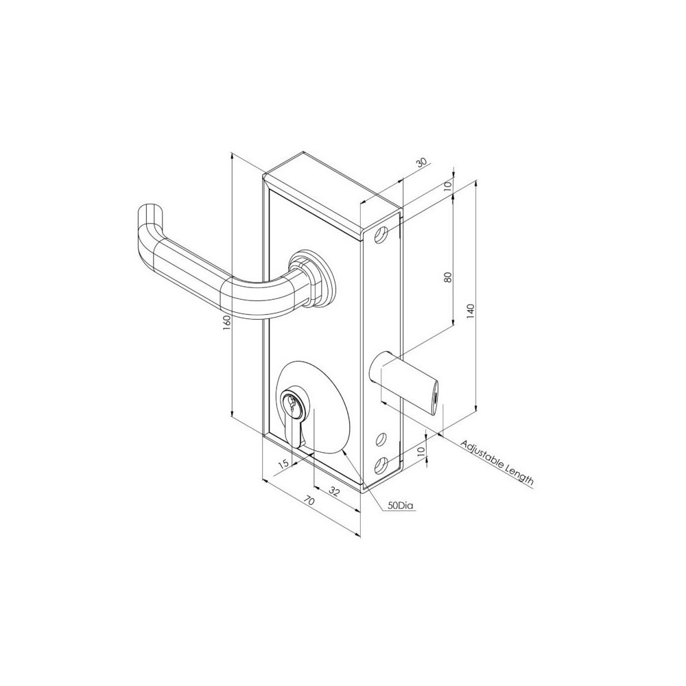 SUPERLOCK BOLT ON LATCH DEADLOCK GREEN RAL 6005 Gate Lock | GATEMASTER