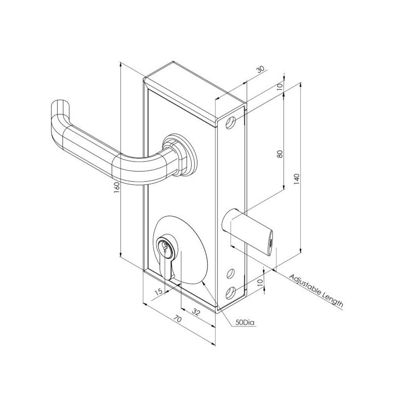 SUPERLOCK BOLT ON LATCH DEADLOCK GREEN RAL 6005 Gate Lock | GATEMASTER
