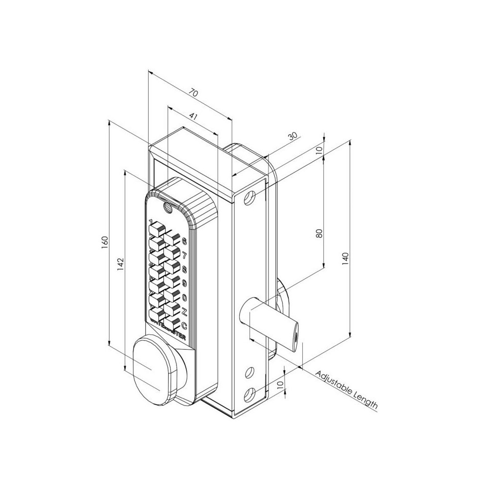SUPERLOCK DIGITAL SINGLE SIDED GREEN Gate Lock | GATEMASTER