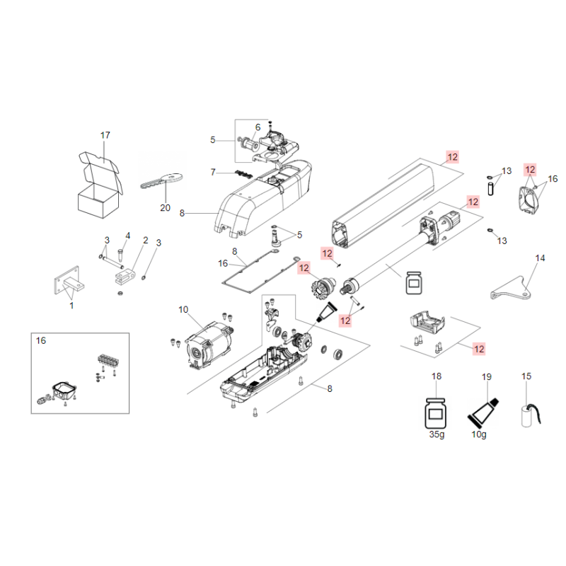 415 TUBE GROUP 63003343 | FAAC