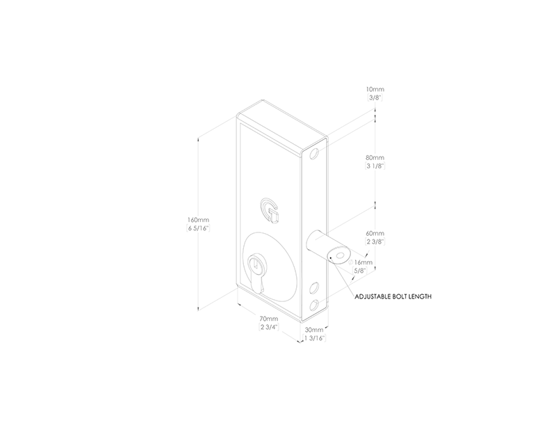 Superlock Bolt on Key Latch Gate Lock (BK) | GATEMASTER