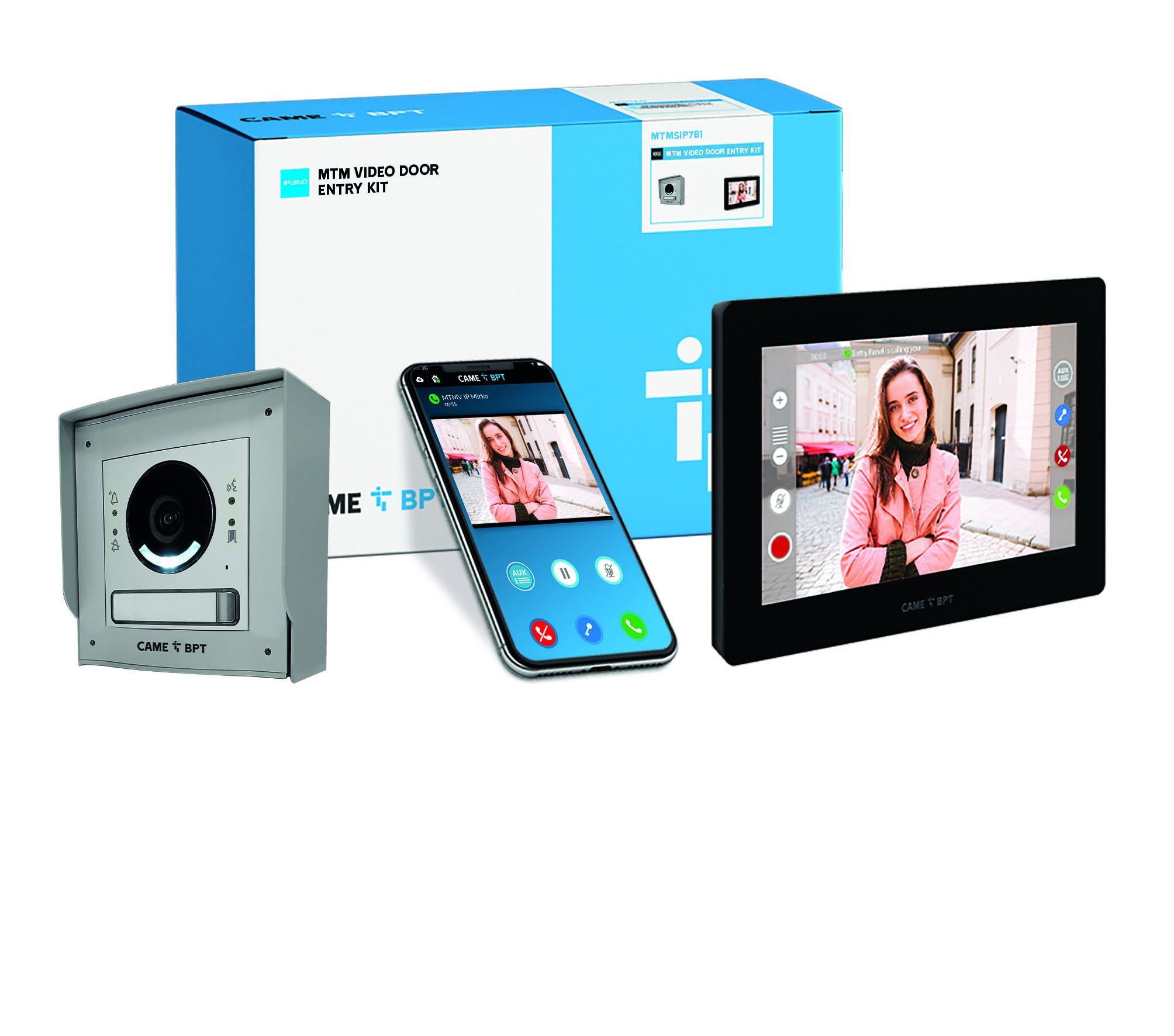 BPT MTM 7" XTS IP VIDEO INTERCOM KIT Intercom | MTMSIP7B 1 to 10 buttons