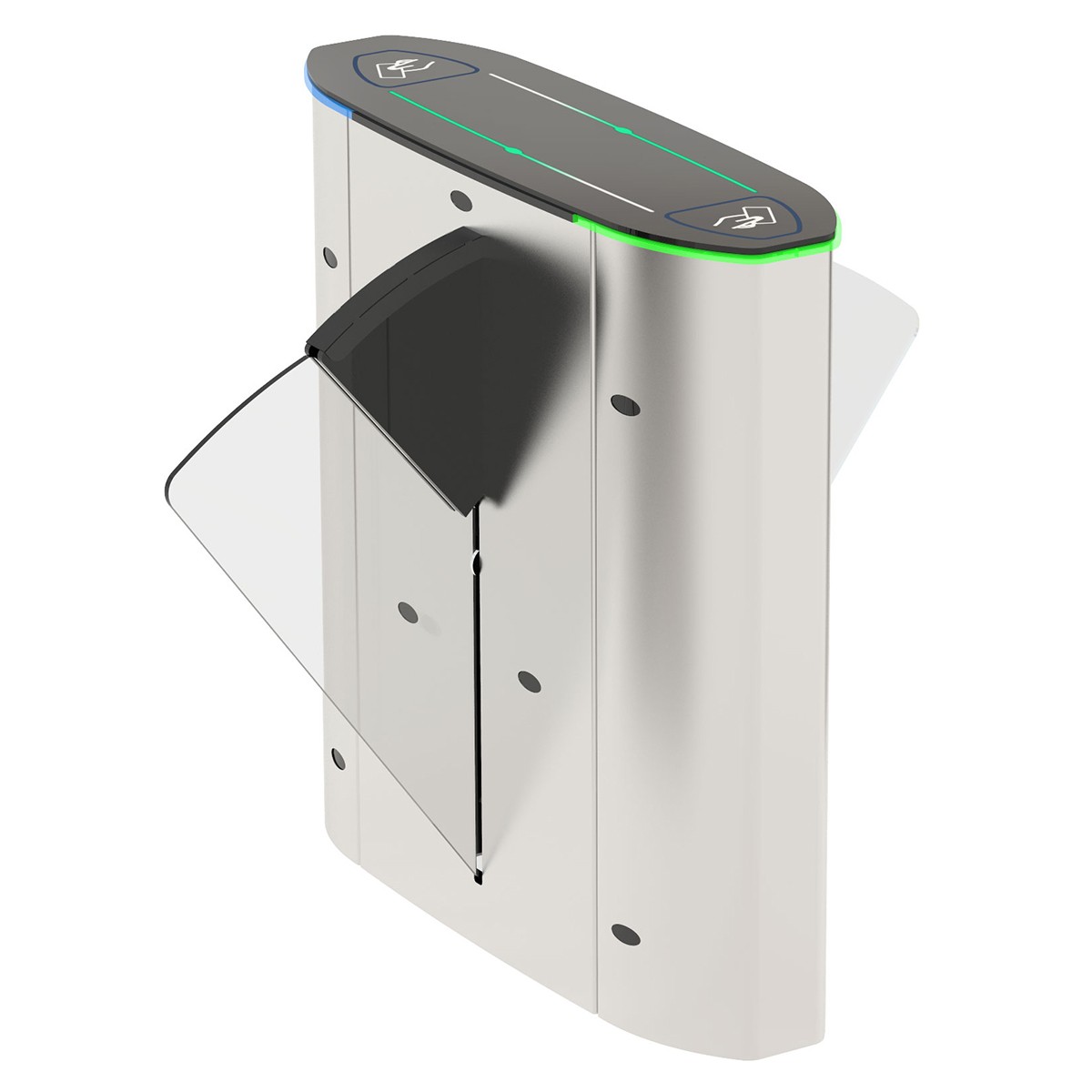 HG 02 GL DP-C Centre Unit Wing Gate Turnstile — LED Glass, Multi-Lane ...